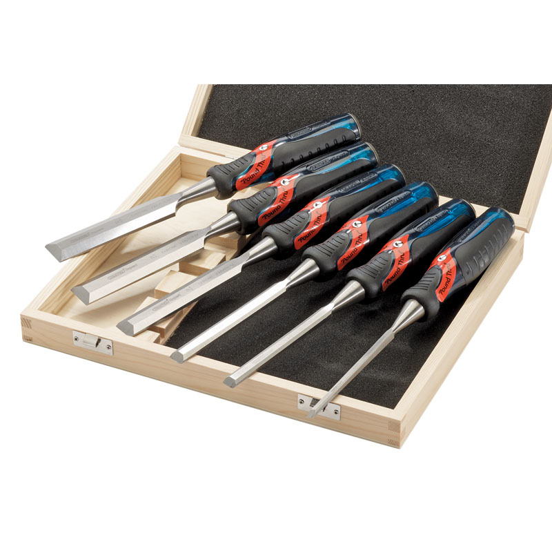 Draper Expert Soft Grip 'Pound Thru' Bevel Edge Wood Chisel Set, 140mm ...